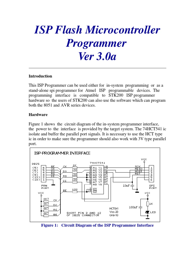 Isp Flash Microcontroller Programme:8051 Programmerr | Download Free PDF | Electrical Connector ...
