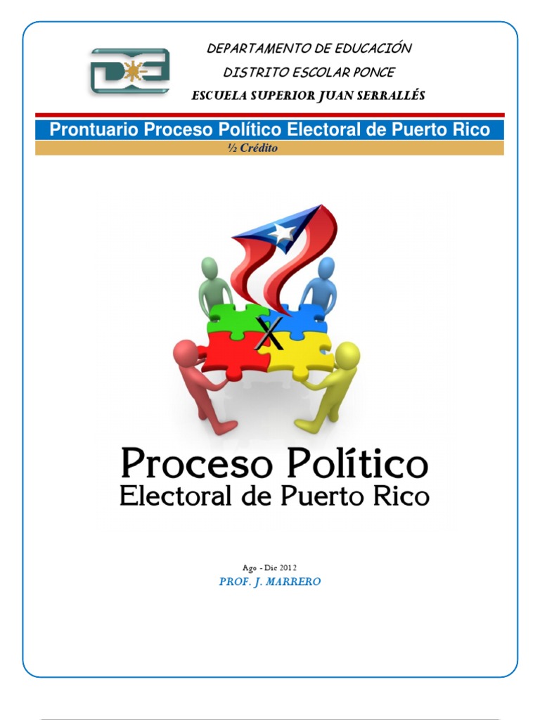 Prontuario Proceso Politico Electoral de Puerto Rico 2012 | PDF ...