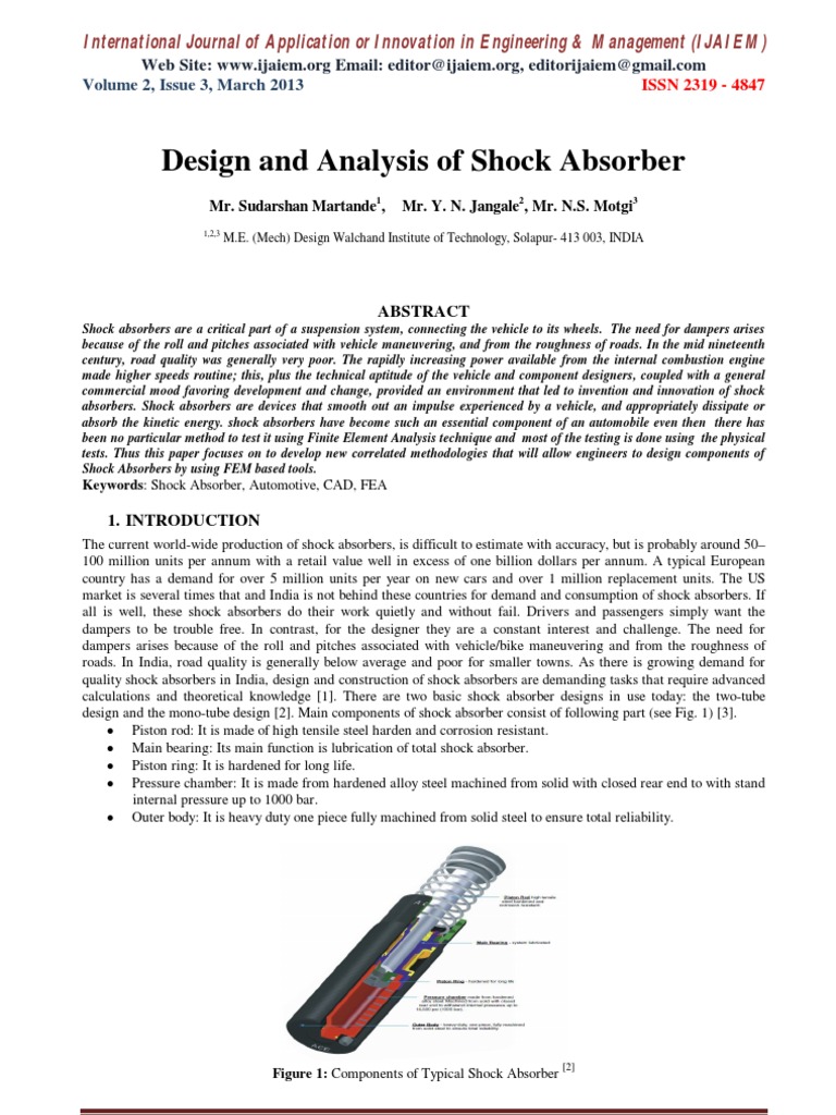 Design and Analysis of Shock Absorber | PDF