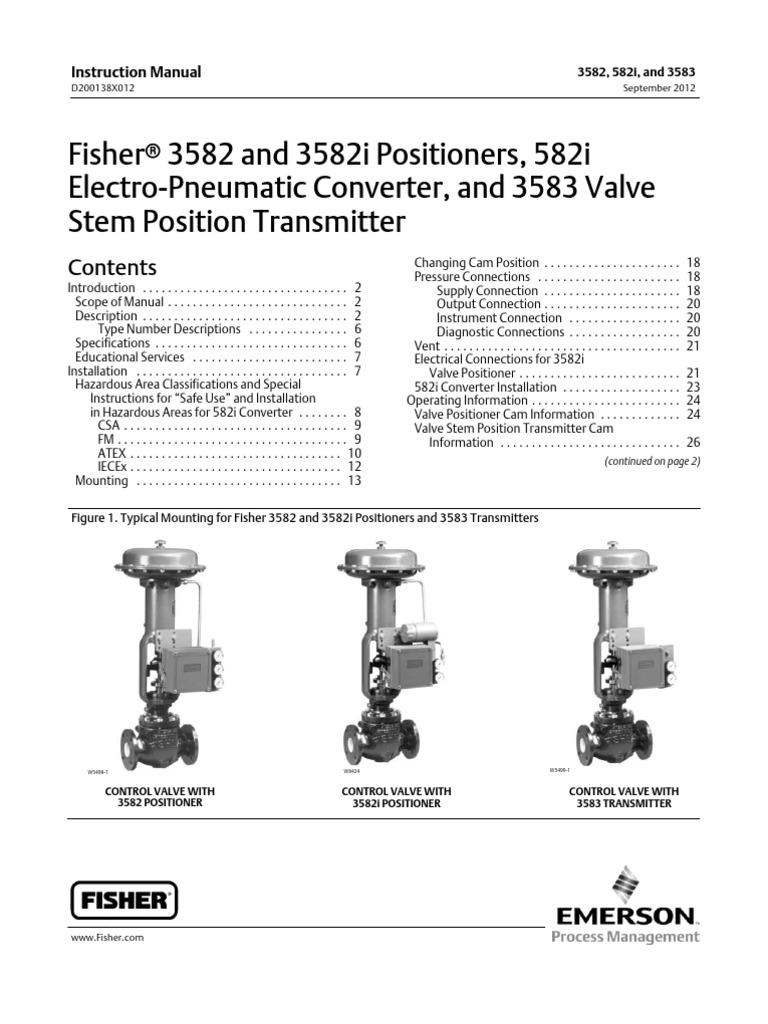 Valve Positioners | Valve | Electrical Wiring
