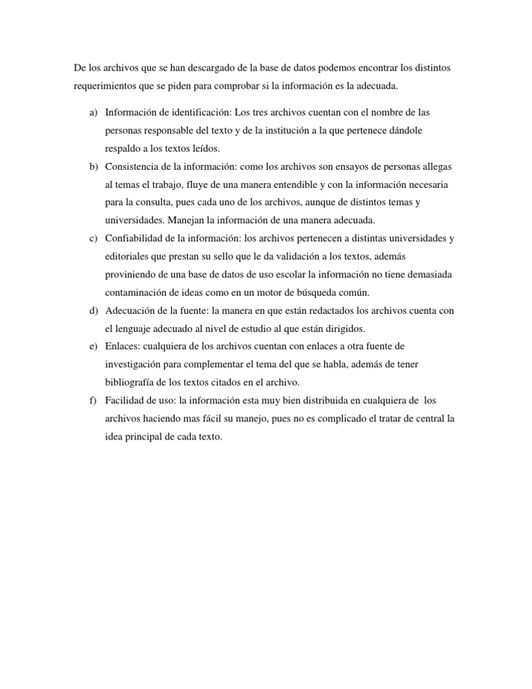 Validar Informacion | PDF