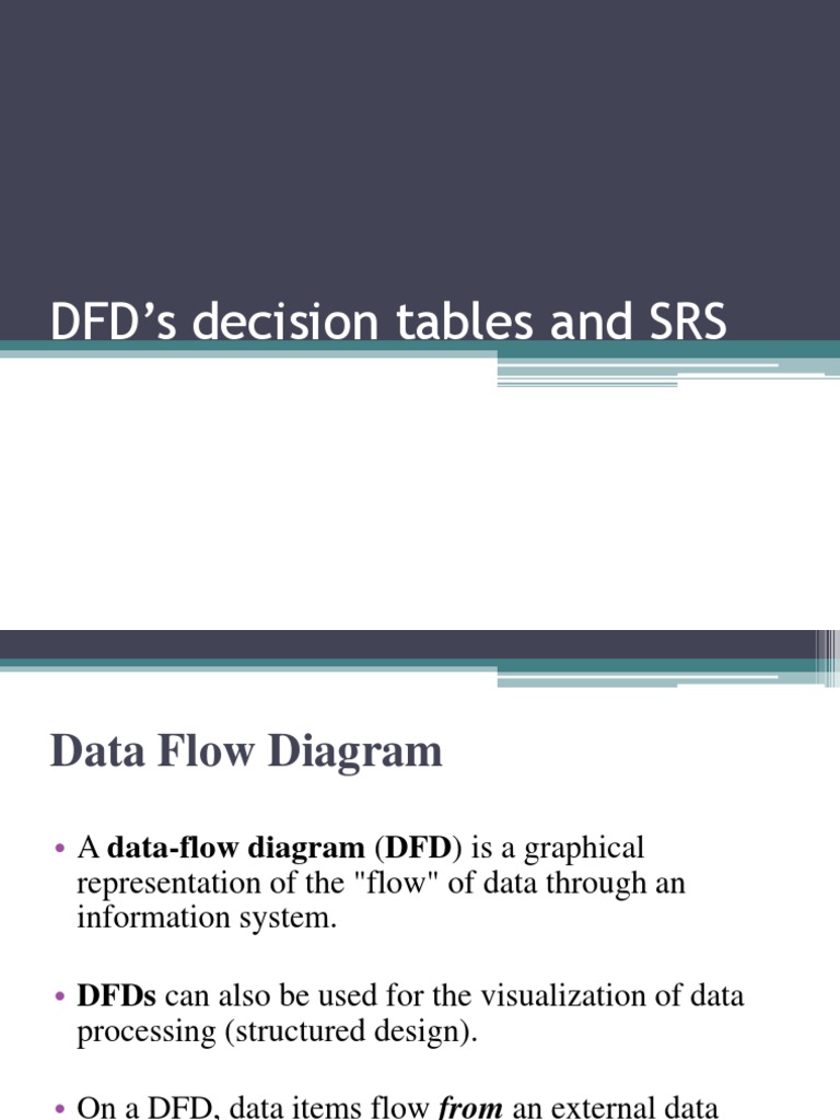 DFD, Decision Tables and SRS | PDF | Specification (Technical Standard ...