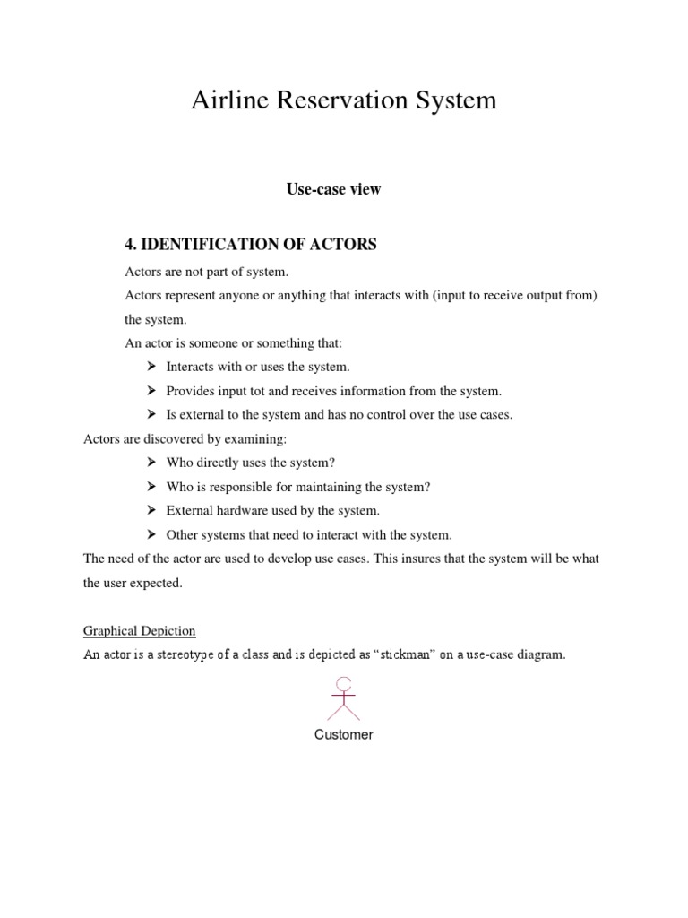 Airline Reservation Systemfinal | PDF | Use Case | Information ...
