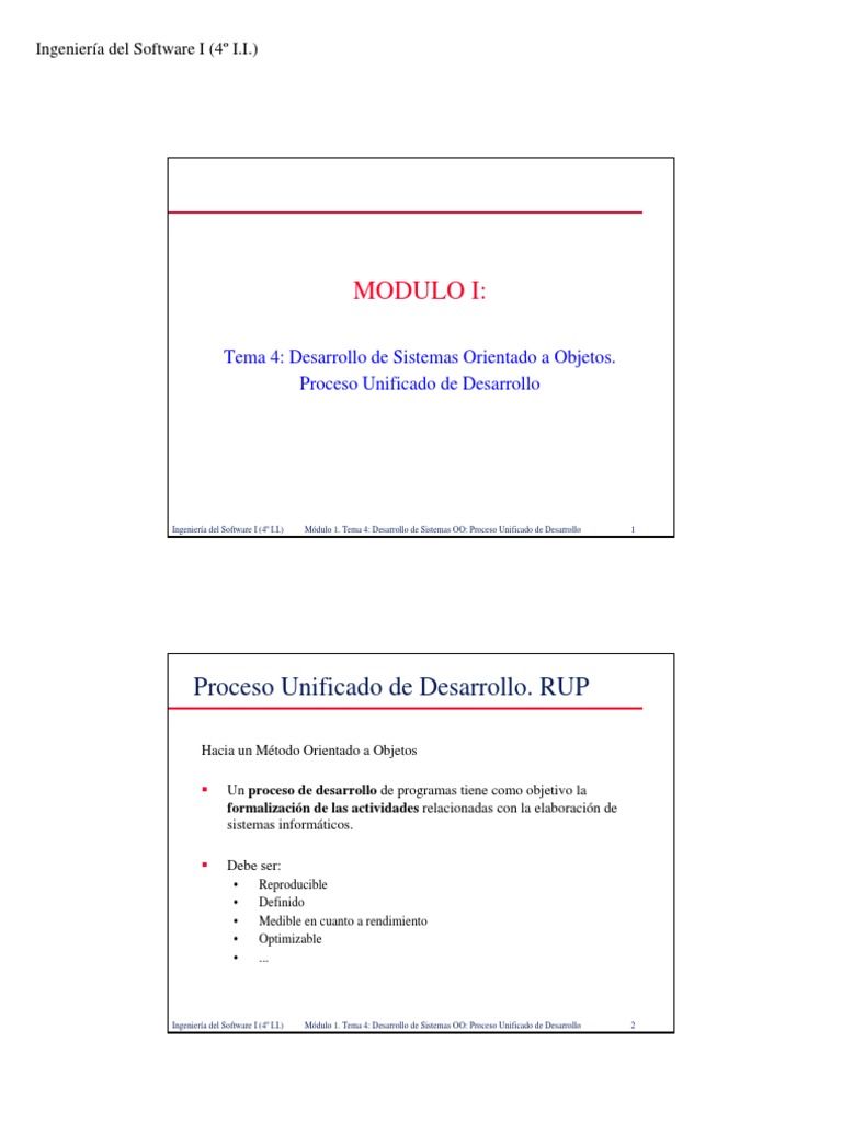 El Proceso Unificado de Desarrollo (RUP) y sus principios fundamentales | PDF | Ingeniería de ...