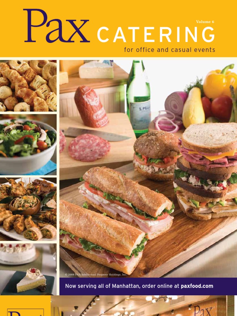 Pax Catering Menu | PDF | Salad | Sandwich