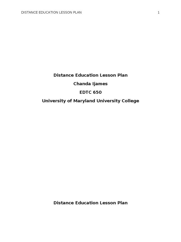 Assignment 3 Lesson Plan | PDF | Distance Education | Lesson Plan