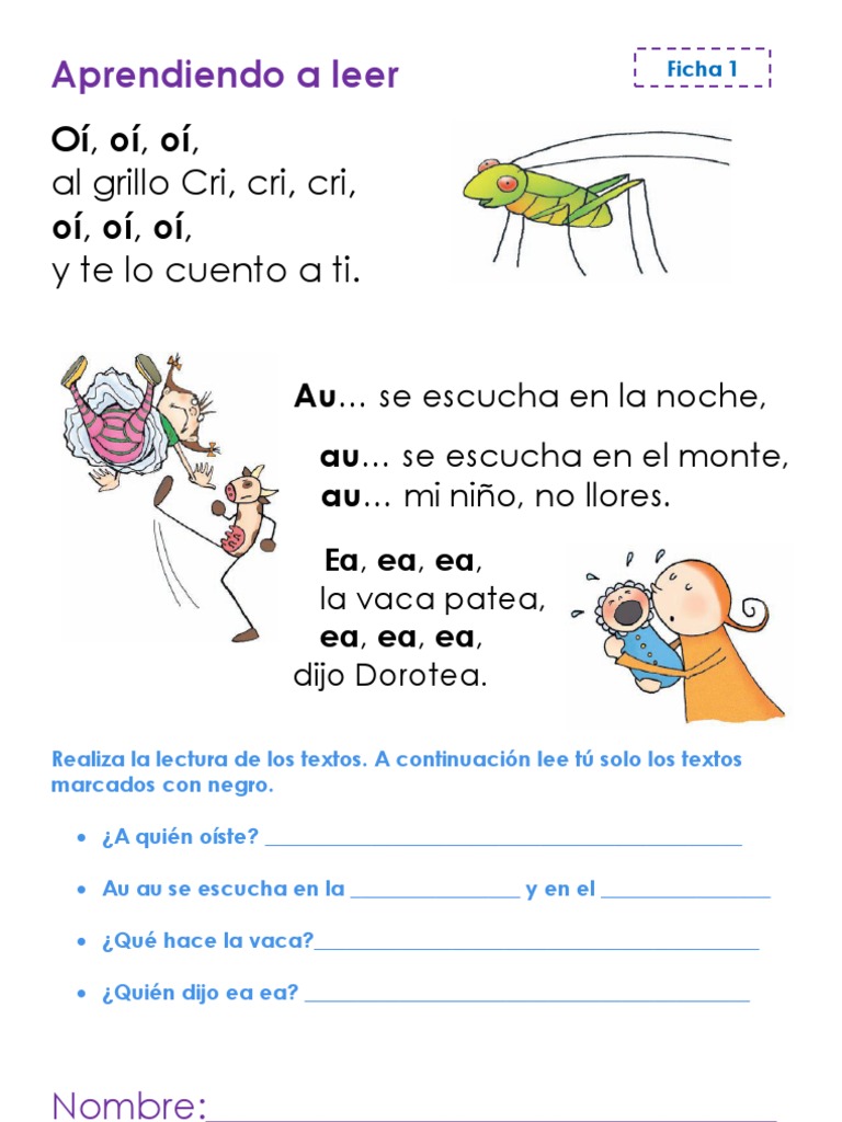 Aprendiendo A Leer PARTE 1 | PDF | Alimentos | Naturaleza