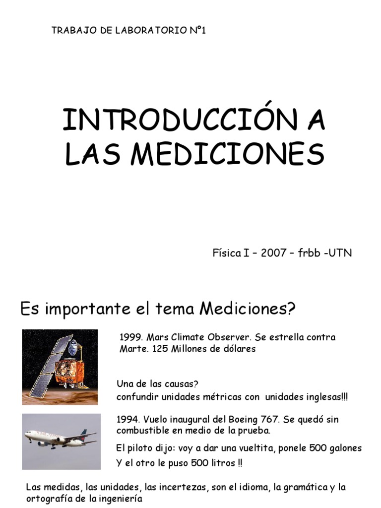 f1 Introduccion a Las Mediciones | Medición | Unidades de medida