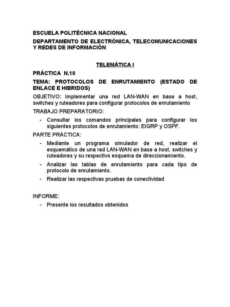 Telematica Prac10 2013 | PDF | Informática