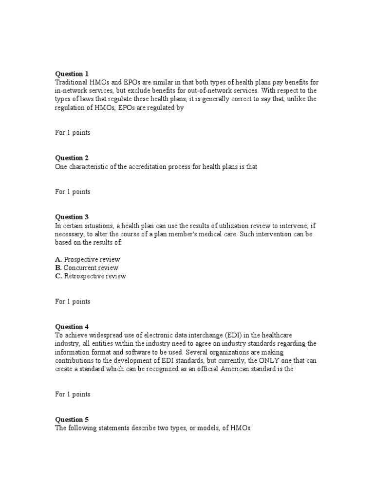 Ahm 250 | PDF | Health Maintenance Organization | Health Policy