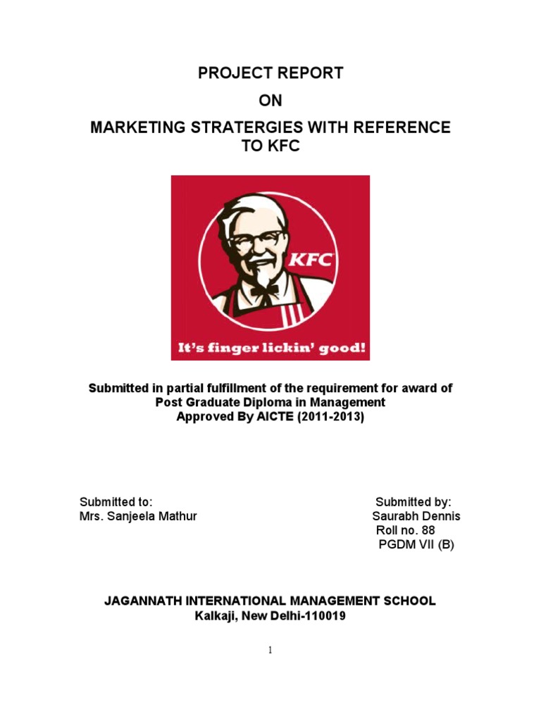 KFC | PDF | Fast Food Restaurants | Fast Food
