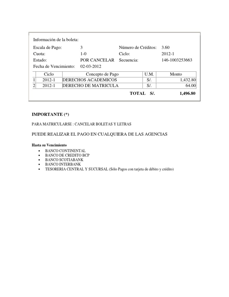 Información de La Boleta | PDF | Negocios | Finanzas y dinero