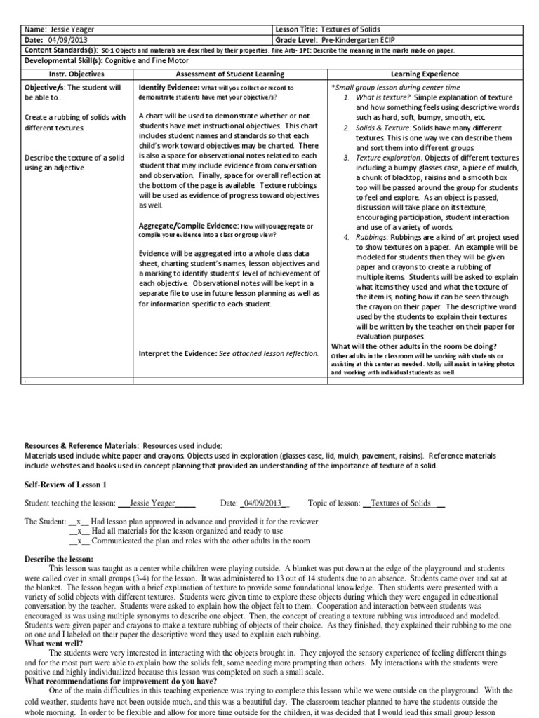 Lesson 2 | PDF | Playground | Lesson Plan