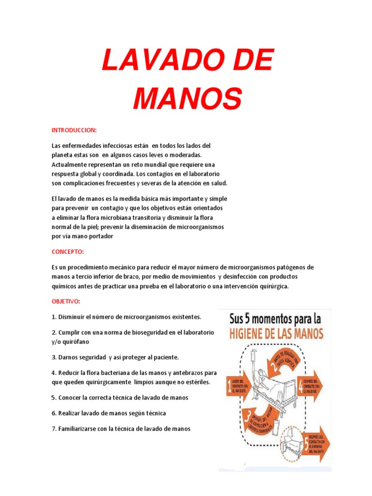Lavado de Manos Importante | PDF | Lavado de manos | Especialidades Medicas