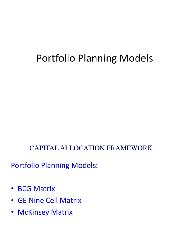 3-Portfolio Planning Models | PDF | Business | Economics