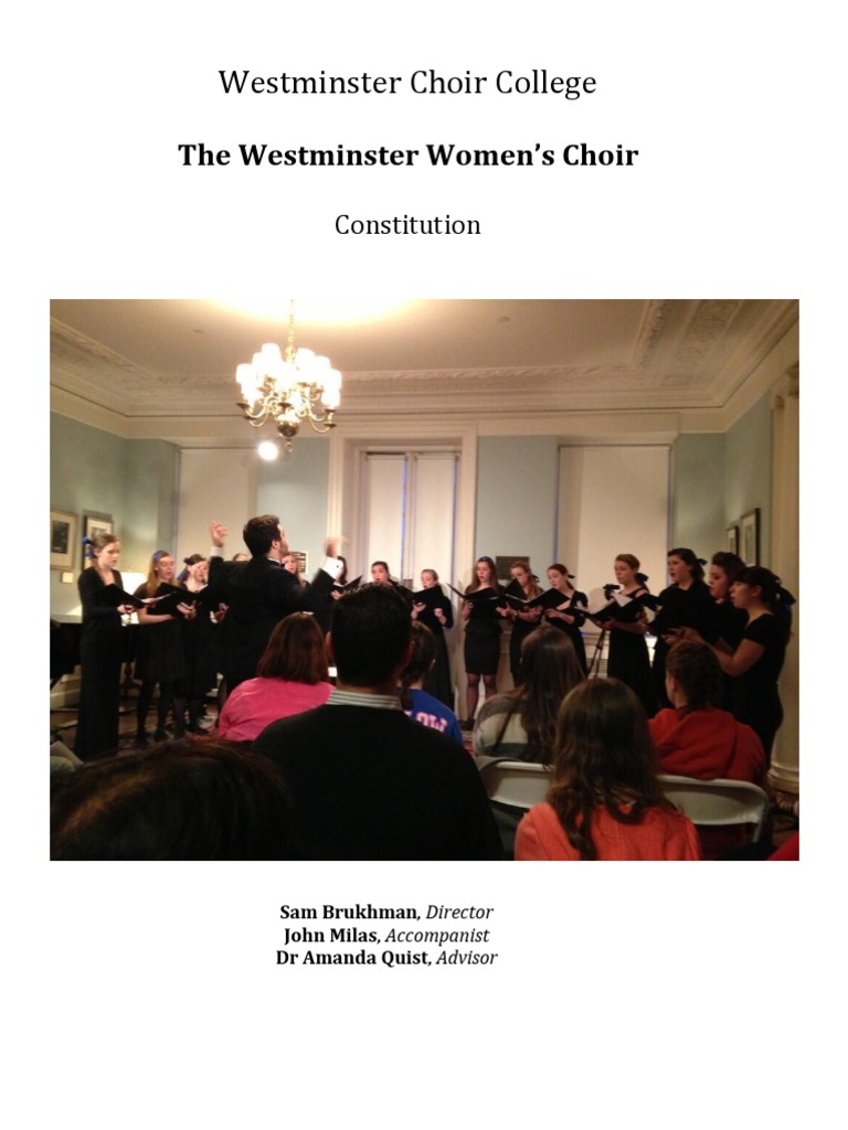 Women's Choir Constitution | PDF | Choir | Singing
