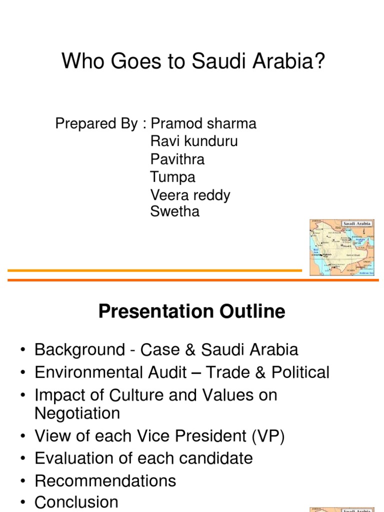 Saudi Presentation | PDF | Saudi Arabia | Negotiation