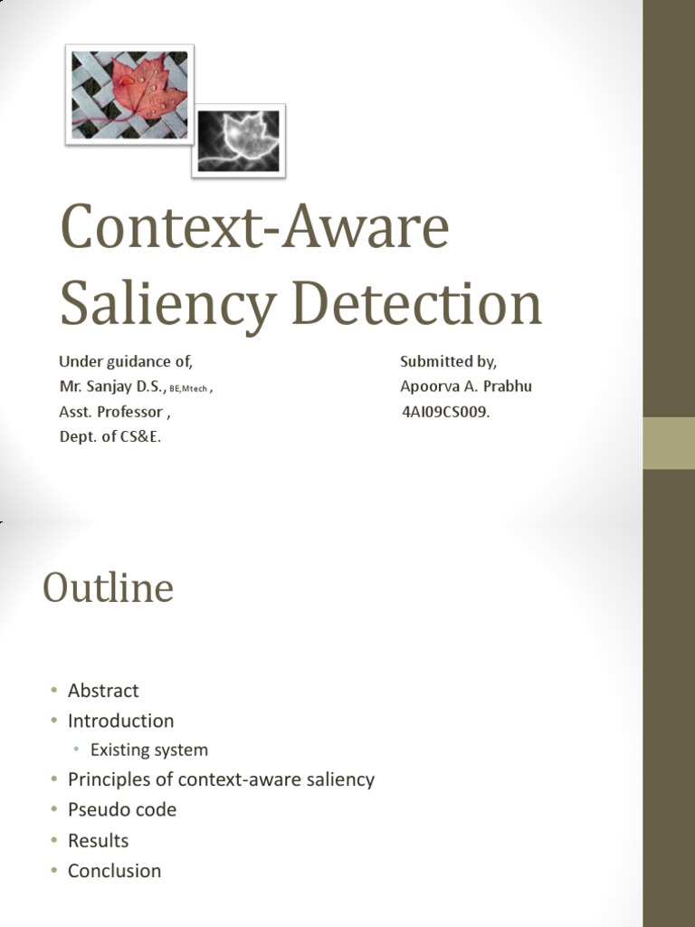 Context-Aware Saliency Detection | PDF | Attention | Algorithms