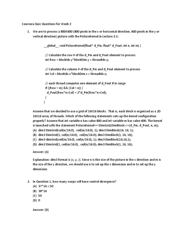 Coursera Quiz Week2 Fall 2012 | PDF | Thread (Computing) | Display ...