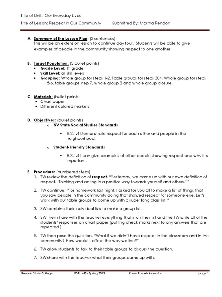 Nevada State College Edel 453 - Spring 2013 Karen Powell-Instructor ...
