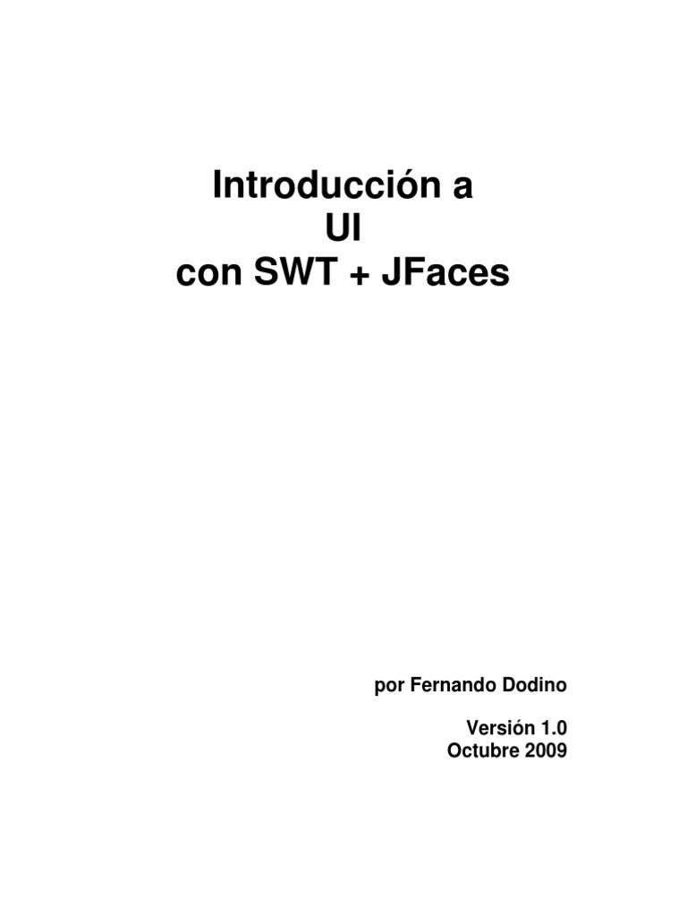 Guía de UI con SWT y JFaces | PDF | Java (lenguaje de programación ...