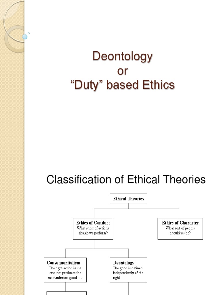 Final Deontology | Stereotypes | Philosophical Theories