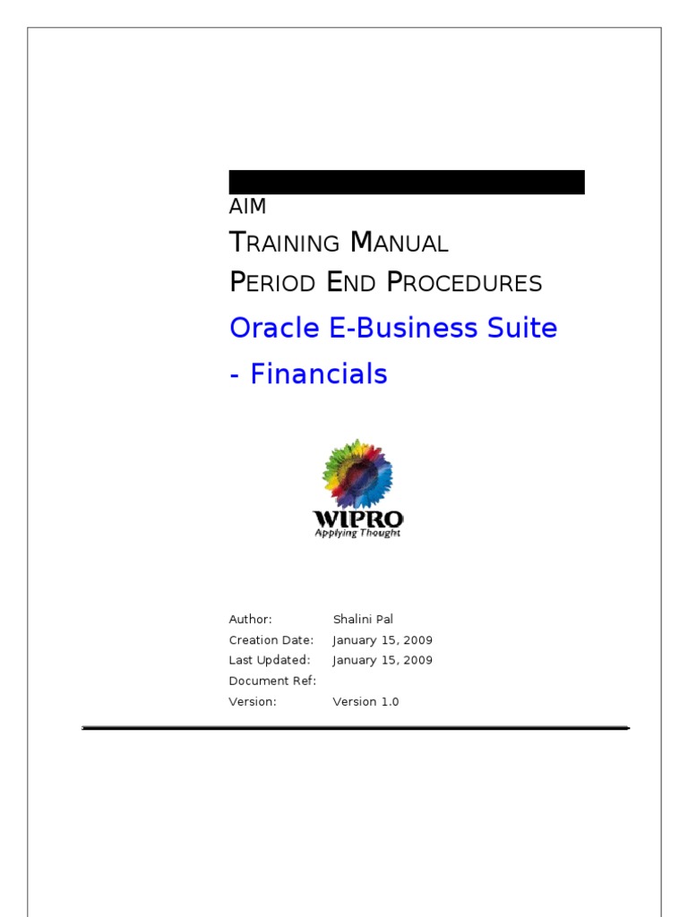Oracle EBS Period End Procedures | PDF | Accounts Payable | Invoice
