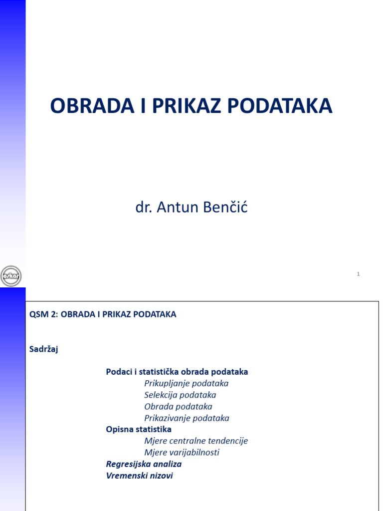 Deskriptivna Statistika QM1 | PDF