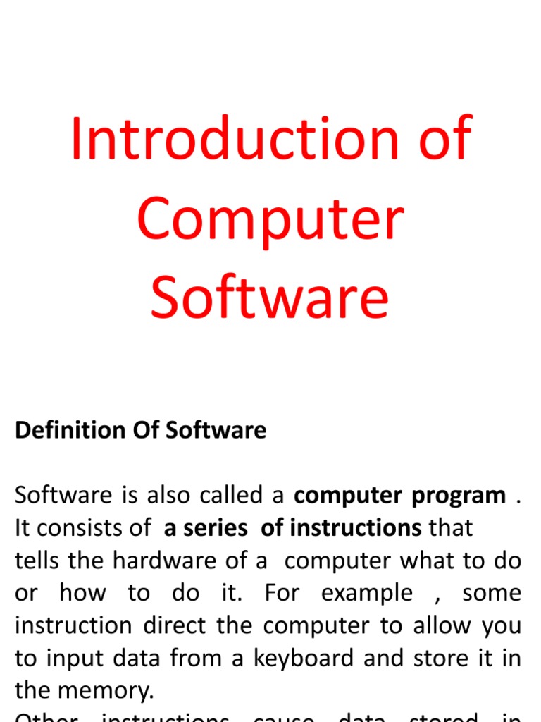 Introduction To Computer Software | PDF | Operating System | Graphical ...