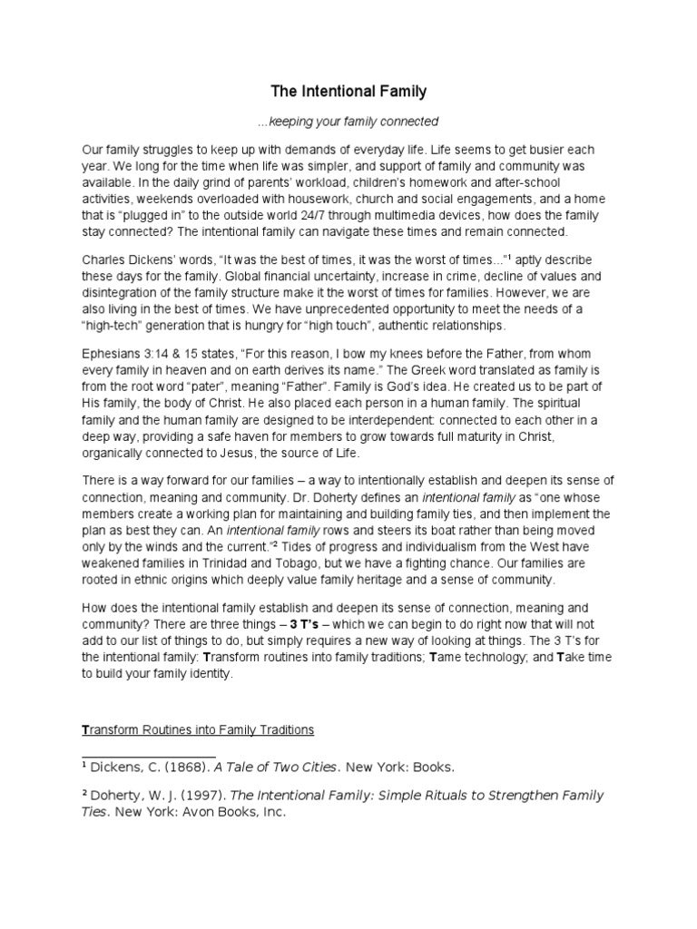 The Intentional Family - Maria Cecilia Reyes-Mohammed | PDF ...