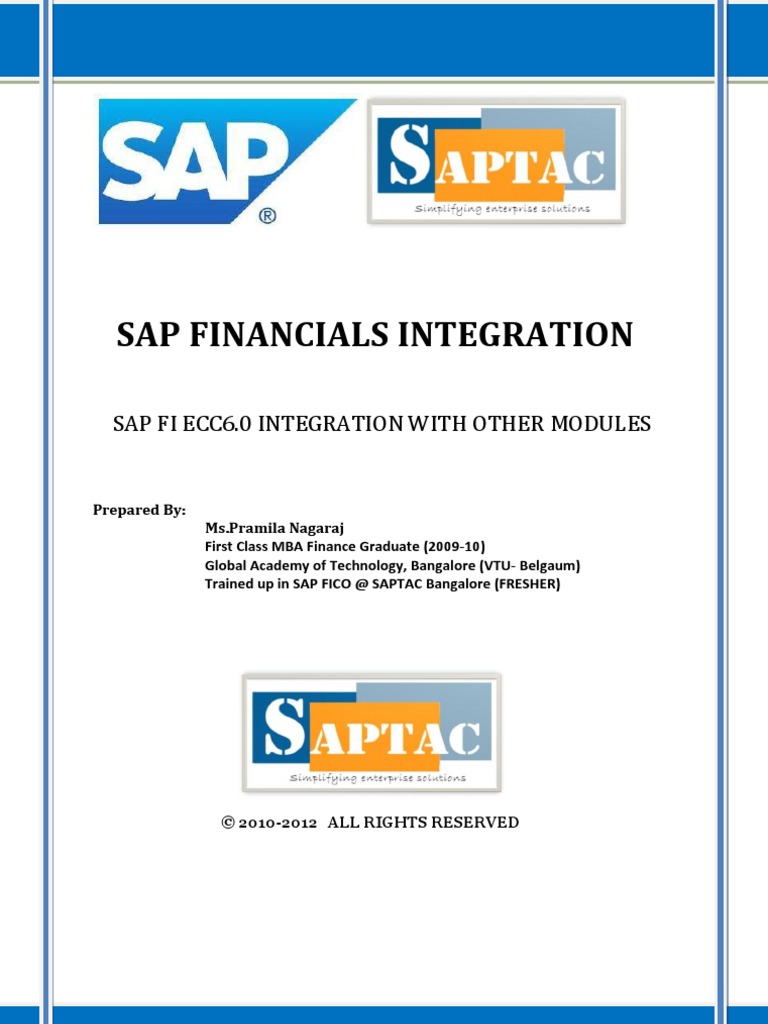 SAP Integration-FI MM SD | PDF | Invoice | Receipt