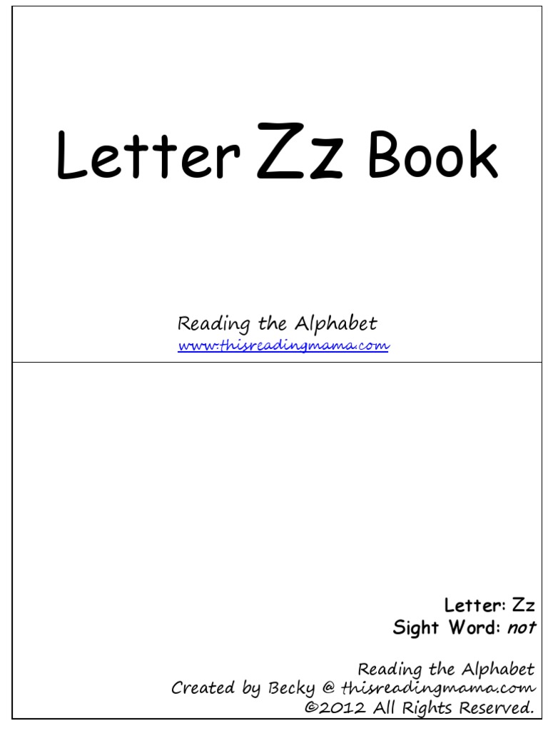 Letter Zz Reading Activities | PDF