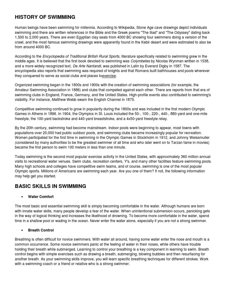 Research Swimming | PDF | Swimming (Sport) | Knee