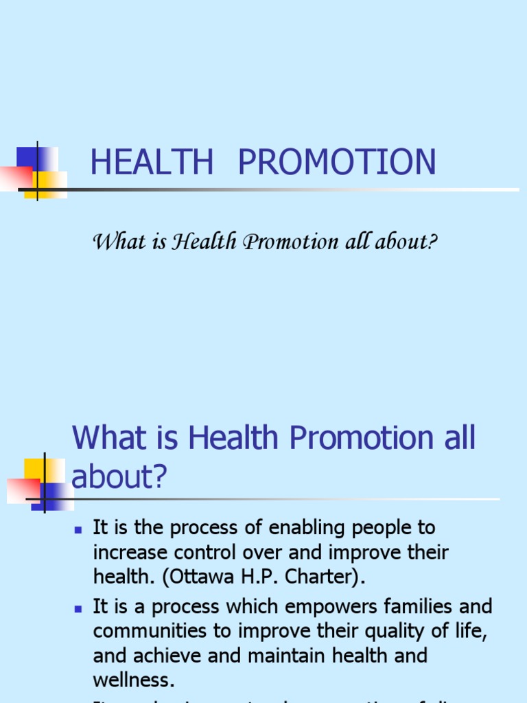 Health Promotion: Key Concepts & Strategies | PDF | Health Promotion ...