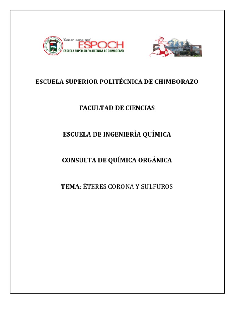 Eteres Corona y Sulfuros | PDF | Tiol | Éter