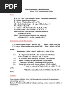 dBm to dBmV/dBuV Conversion Chart | PDF | Decibel | Power (Physics)