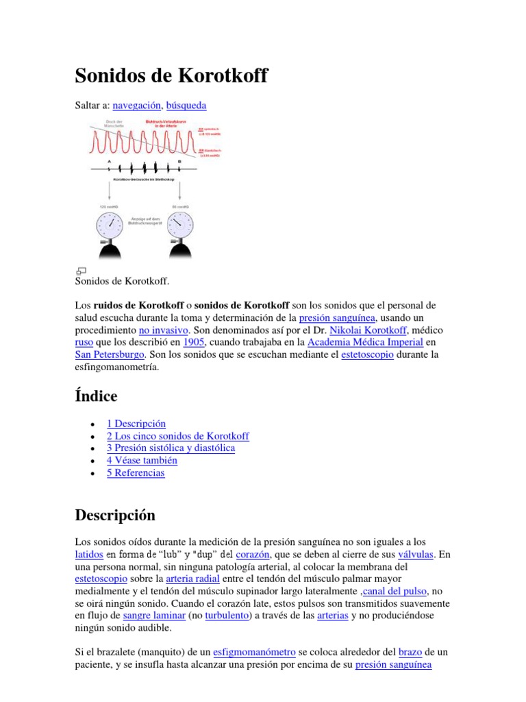 Sonidos De Korotkoff PDF Fisiolog a Cardiovascular Presi n
