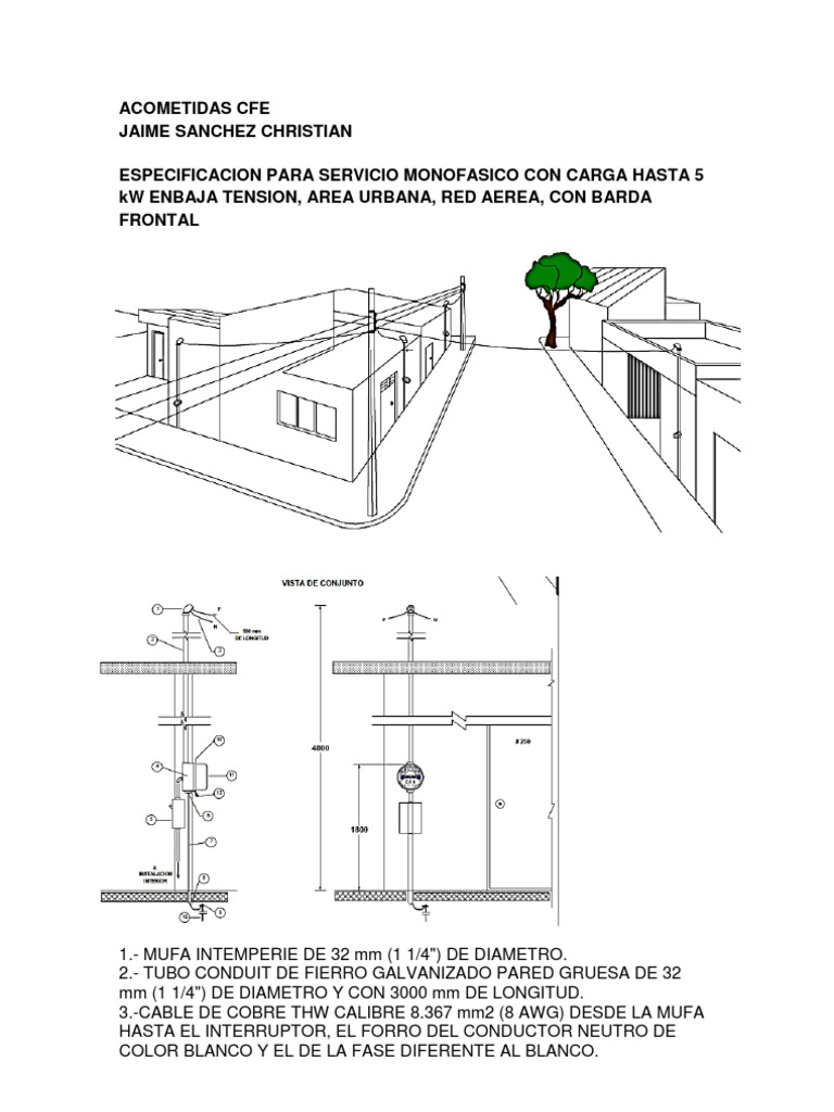 ACOMETIDAS CFE | Electricidad | Sistema Internacional de Unidades