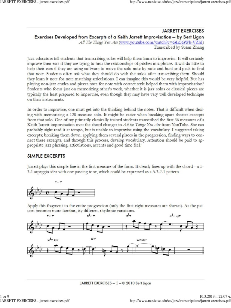 JARRETT EXERCISES - Jarrett Exercises | PDF