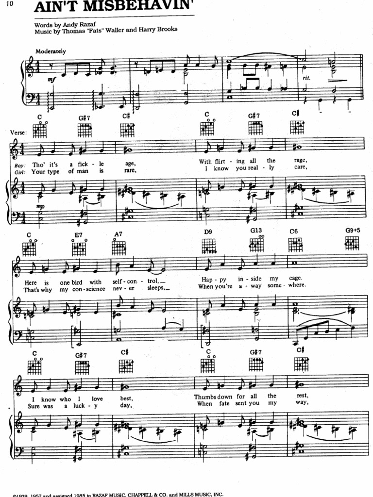 Ain't Misbehavin PDF | PDF