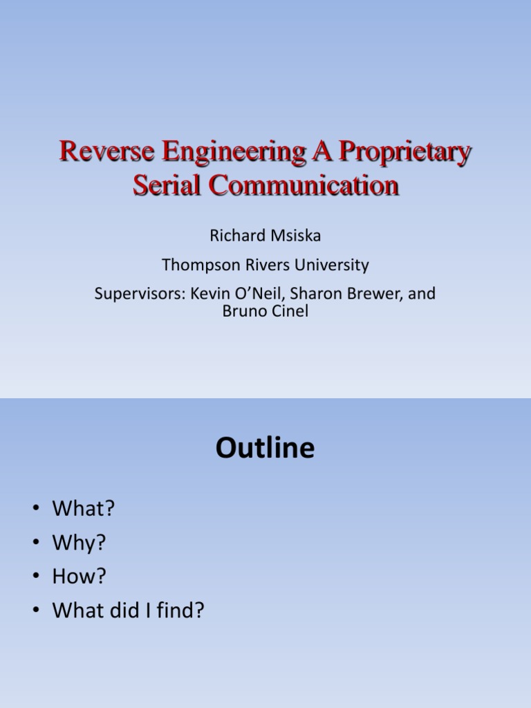 Reverse Engineering Serial Protocol Pdf Total Organic Carbon
