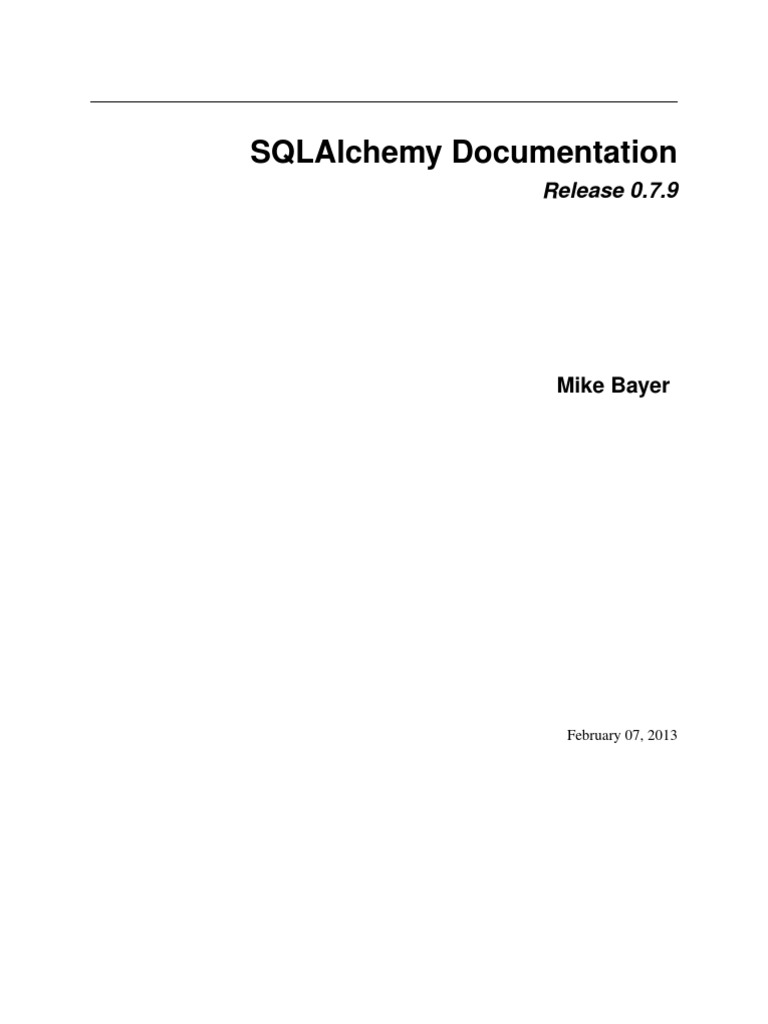 SQ L Alchemy | PDF | Inheritance (Object Oriented Programming) | Sql