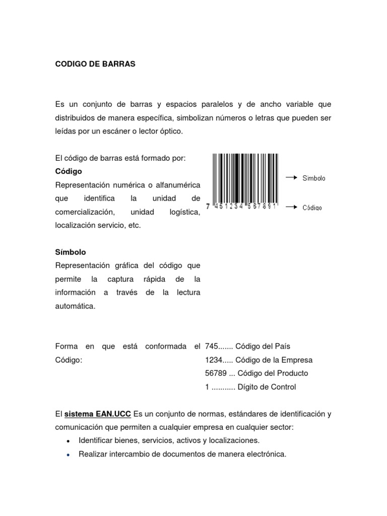 Codigo de Barras | PDF | Código de barras | Producto (Negocio)