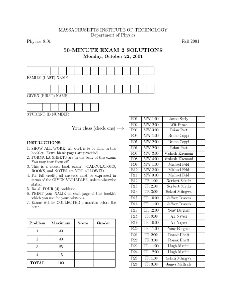 Mit Exam | Download Free PDF | Collision | Friction