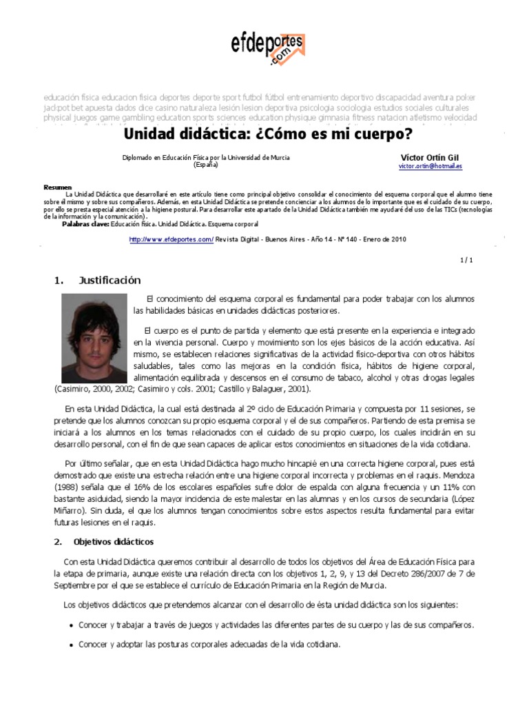 Unidad Didáctica - ¿Cómo Es Mi Cuerpo | PDF | Aprendizaje | Tecnología ...
