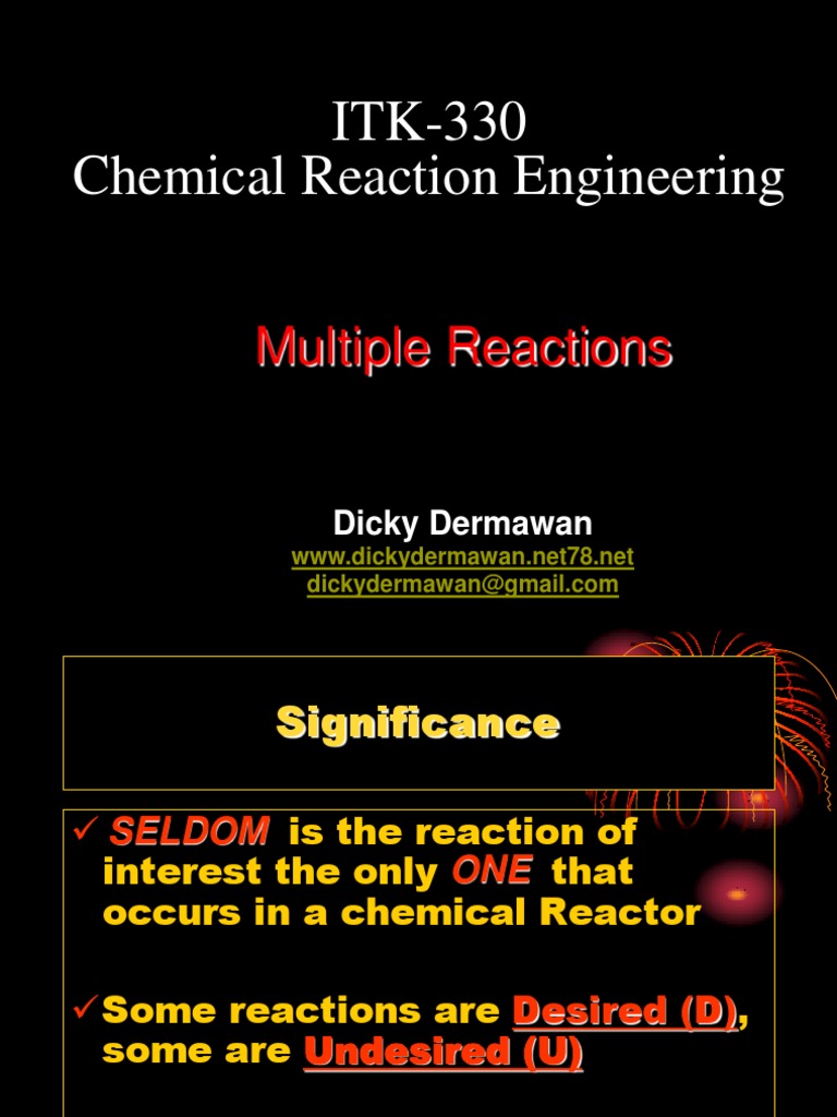 3 ITK 330 Multiple Reactions | PDF | Chemical Reactor | Carbon Dioxide