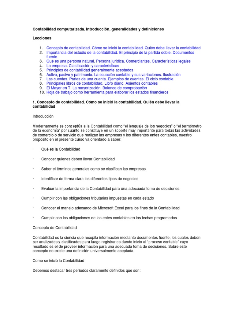 Contabilidad Computarizada | PDF | Principios contables generalmente ...