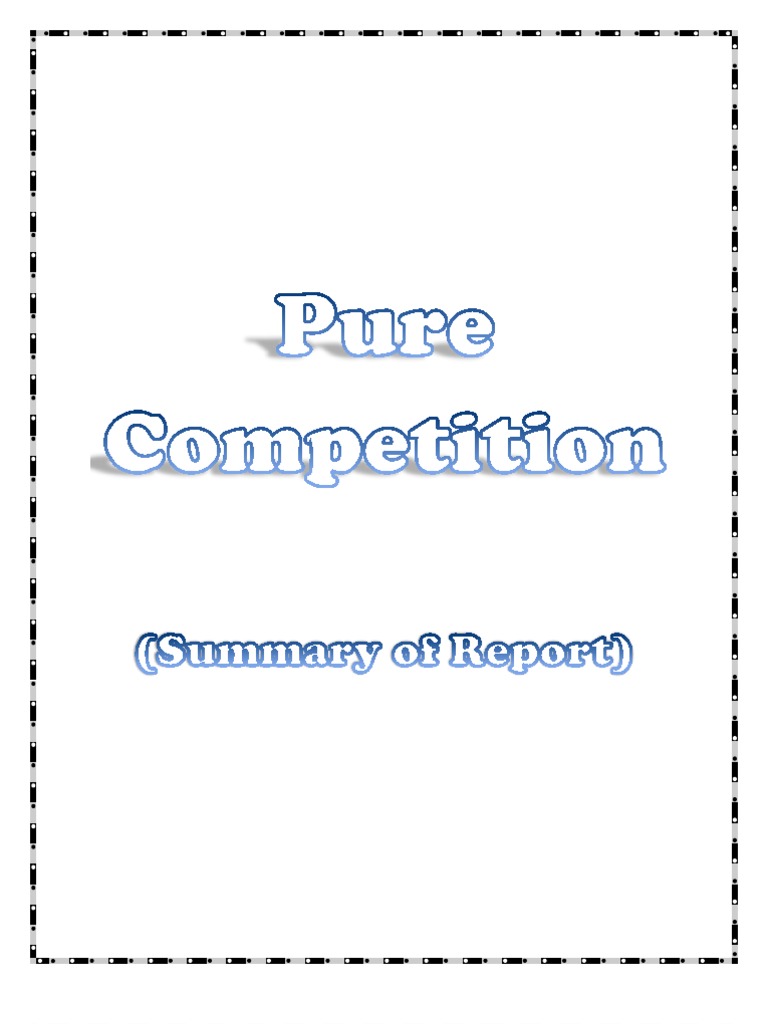 Pure Competition | PDF | Perfect Competition | Average Cost