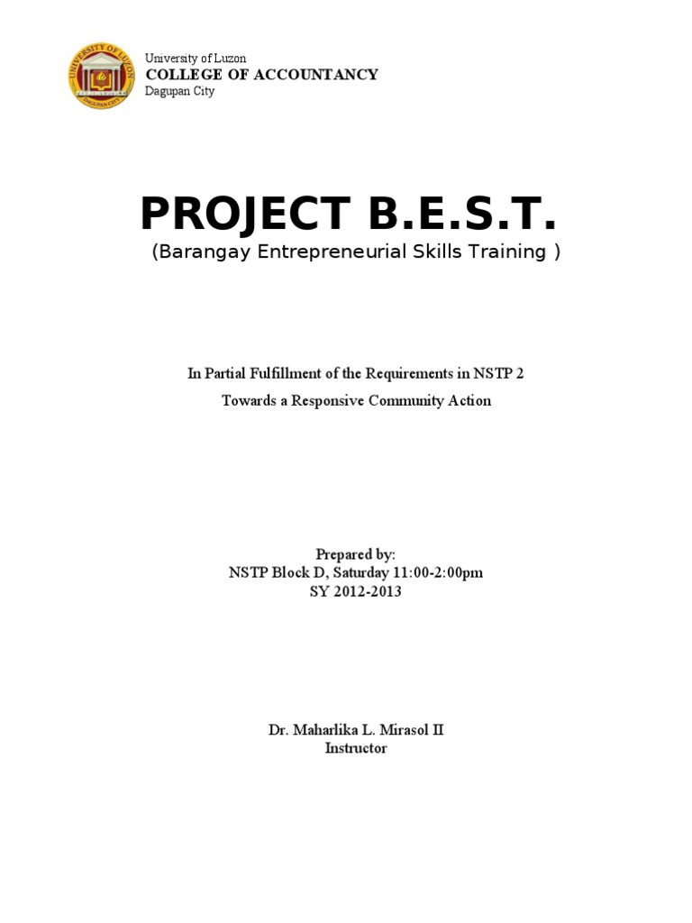 Final NSTP Project Proposal3 | PDF | Integumentary System | Beauty