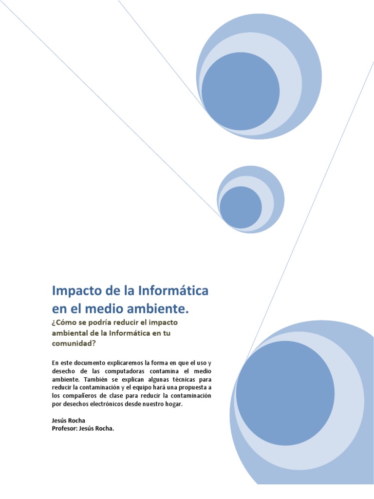 Impacto de La Informatica en El Medio Ambiente | PDF | Residuos ...
